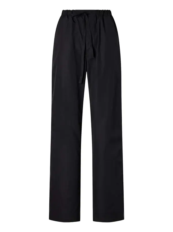 Phoebe Philo Cotton Straight-leg Drawstring Pants - Black