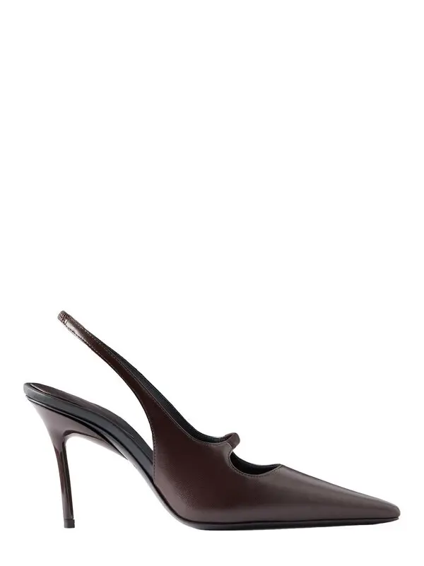 Alaïa Drop 90 Slingback Pumps - Brown