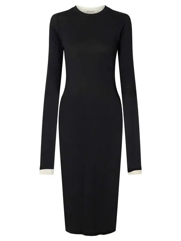 Phoebe Philo Crepe-jersey Midi Dress - Black