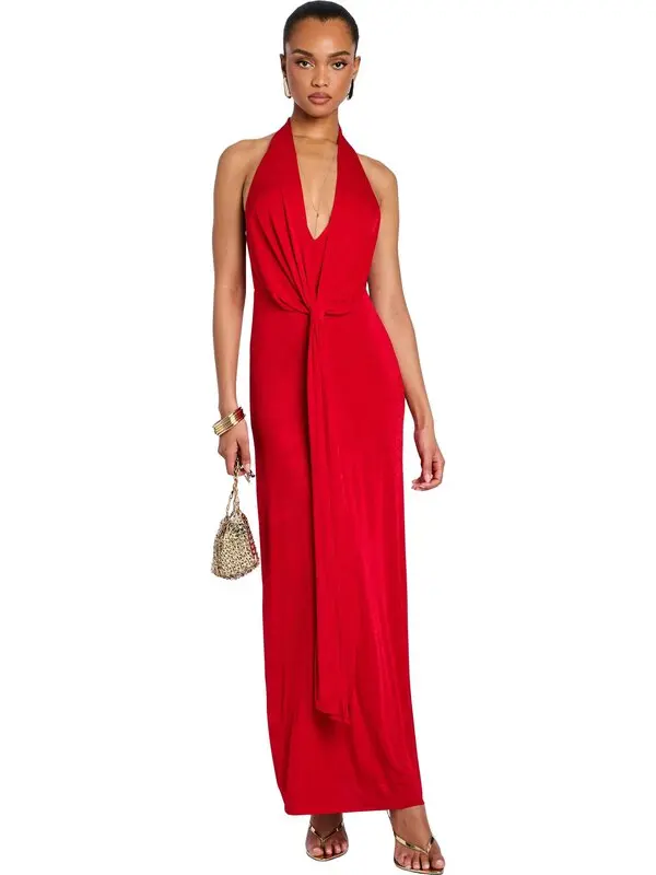 SEROYA Kayla Maxi Dress - Derby Red
