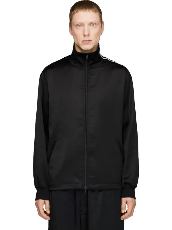 Adidas Y-3 Satin Gradient 3-stripes Track Top - Black