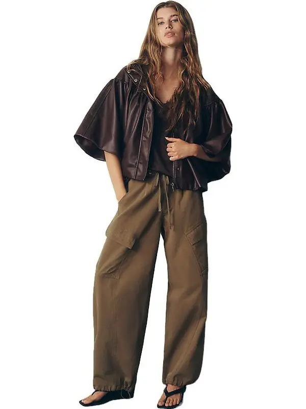 WHITEROOM + CACTUS Cotton Cargo Pants - Olive