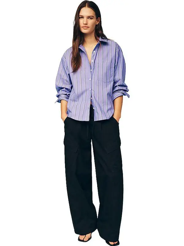 WHITEROOM + CACTUS Ridley Cotton Utility Pants - Washed Black