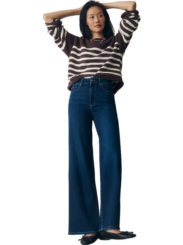 Paige Anessa High-rise Wide-leg Jeans - Juniette