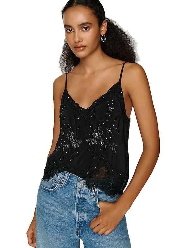 LYREBIRD Embellished Lace Tank Top - Oxford