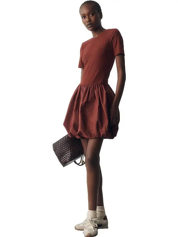 Daily Practice Drop-waist Bubble Mini Dress - Andora