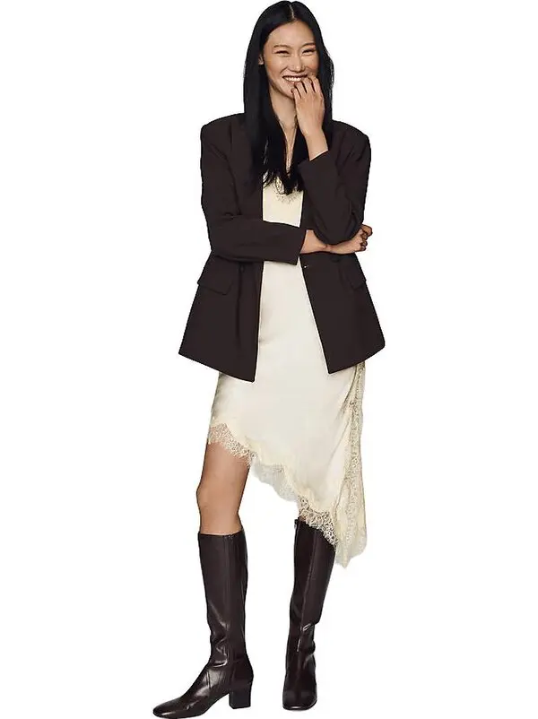 Jeffrey Campbell Knee-high Zip Up Boots - Dark Brown