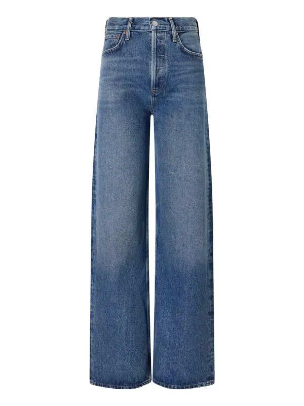 AGOLDE Ren Long High-rise Wide-leg Jeans - Blue