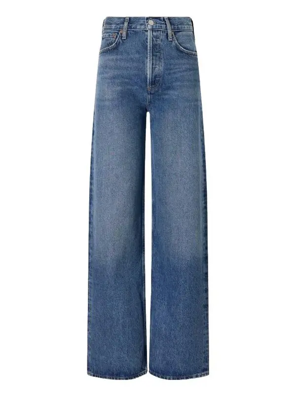 AGOLDE Ren Long High-rise Wide-leg Jeans - Blue