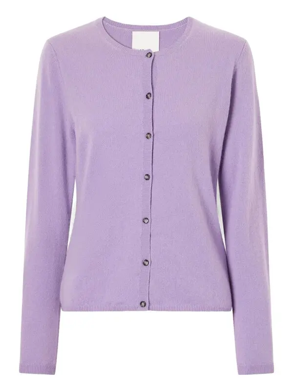 ALLUDE Cashmere Cardigan - Purple