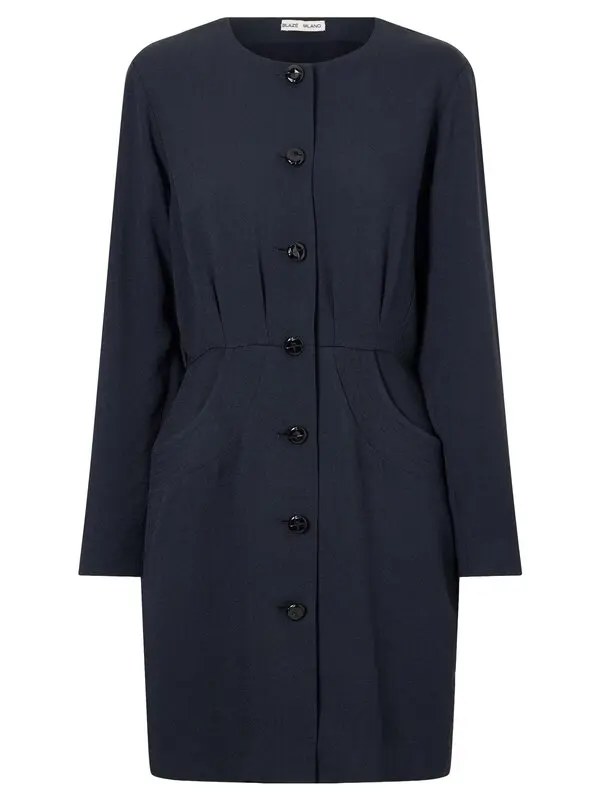 BLAZÉ MILANO Luna Friesian Crepe Mini Dress - Navy