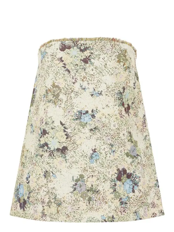 ALEMAIS Whitney Strapless Floral-jacquard Bustier Top - Multi