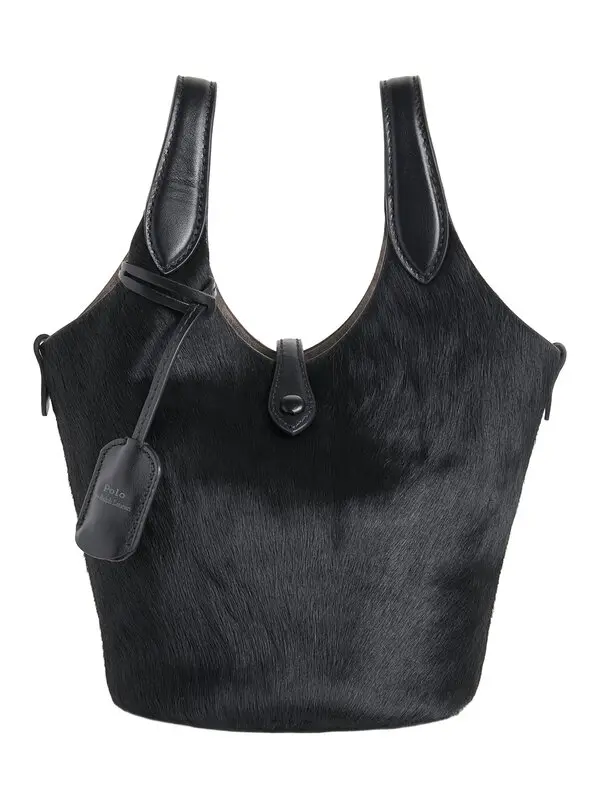 Polo Ralph Lauren Small Haircalf Polo Play Cross-body Bag - Black