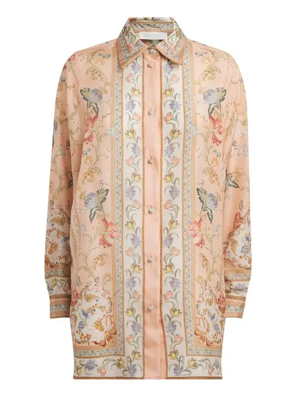 Zimmermann Roselight Silk Shirt - Pink