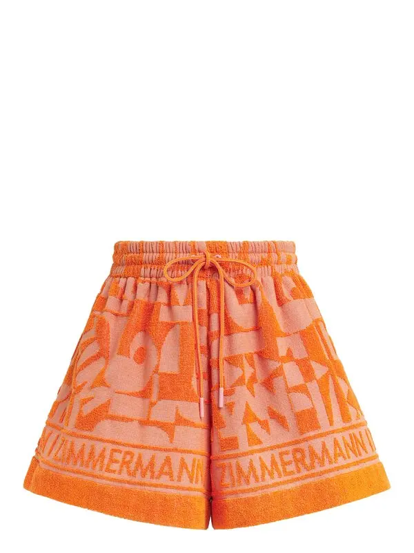 Zimmermann Terry Solstice Shorts - Orange