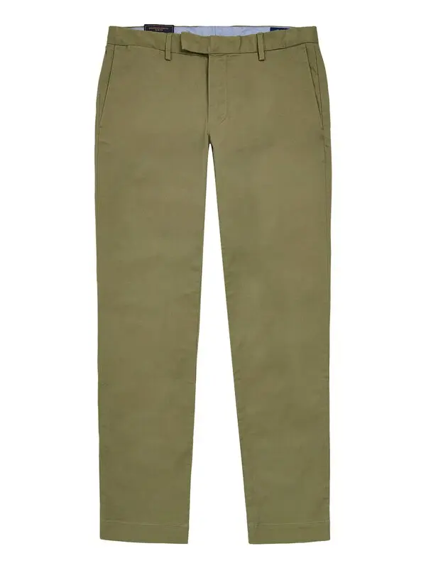 Polo Ralph Lauren Stretch-cotton Slim Greenwich Chinos - Green