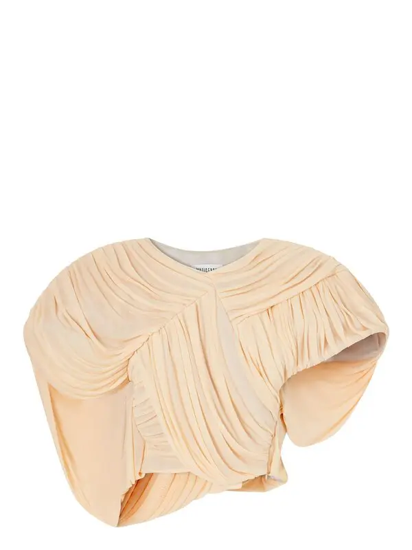 Maticevski Draped Chiffon Blouse - Neutrals