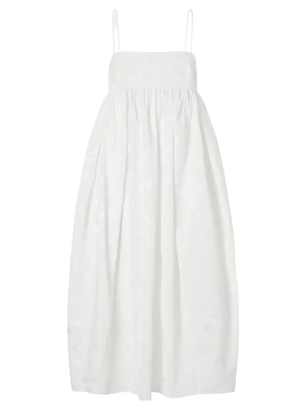 Cecilie Bahnsen Cbvilma Floral Jacquard Maxi Dress - White