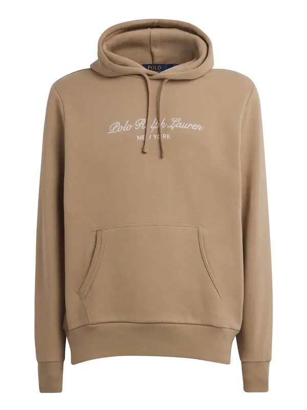 Polo Ralph Lauren Embroidered Logo Hoodie - Brown