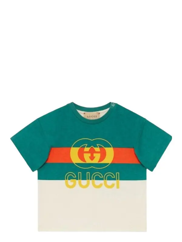 Gucci Short Sleeve T-shirt With Round Neck - Green