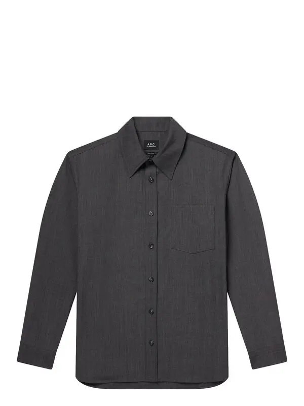A.p.c. Malaury Recycled Poplin Shirt - Gray
