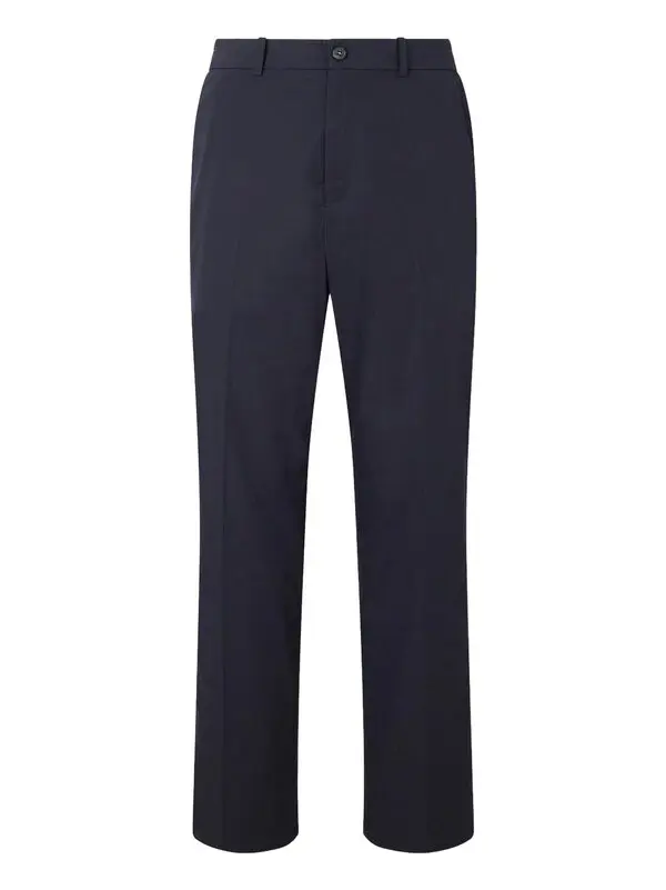 A.p.c. Dylan Straight-leg Cotton-poplin Trousers - Blue