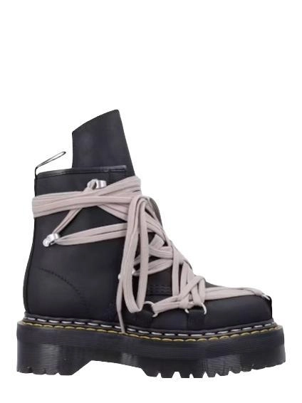 Rick Owens Lace-up Ankle Boots - Black
