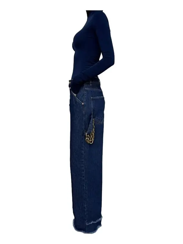DARKPARK Lisa Chain Adorned Carpenter Jeans - Blue
