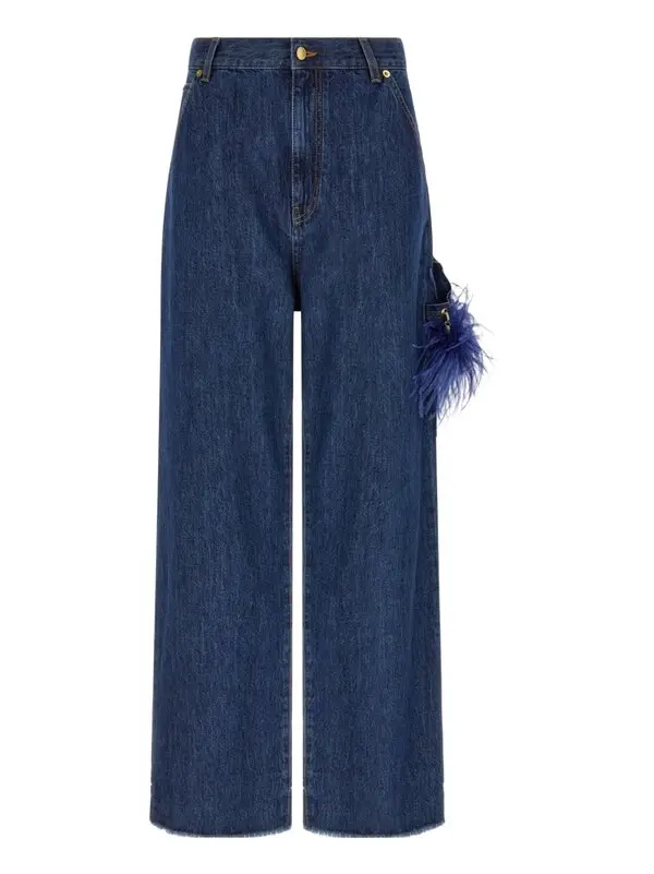 DARKPARK Lisa Chain Adorned Carpenter Jeans - Blue