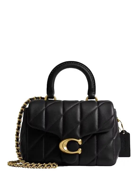 COACH Tabby Quilted Top Handle Bag - B4/black