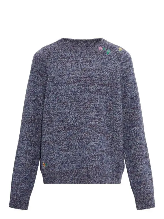 Dries Van Noten Crew Neck Long-sleeved Knitwear - Blue