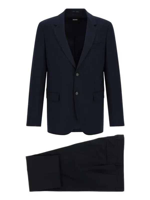 Hugo Boss Two-piece Set: Long-sleeved Blazer And Trousers - Blue