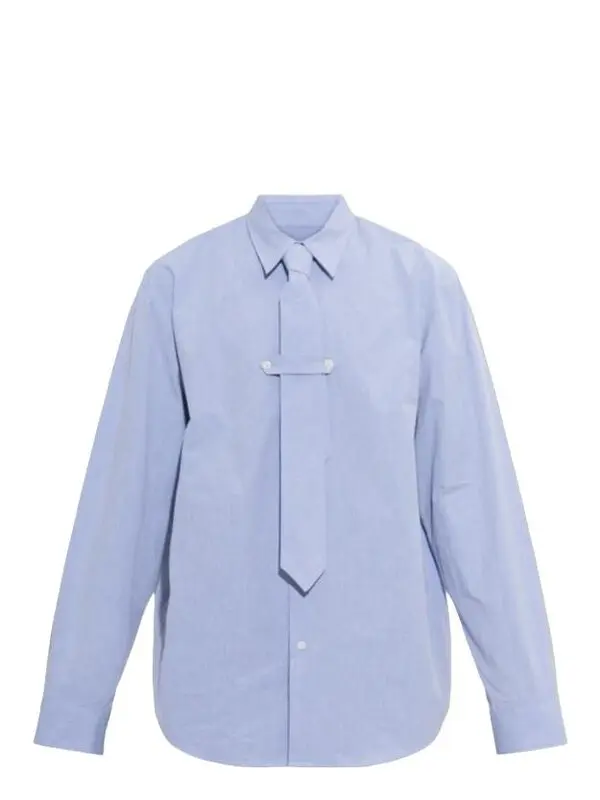Dries Van Noten Collared Long-sleeved Shirt - Blue