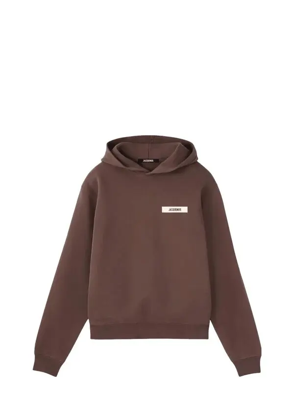 Jacquemus Logo-patch Hoodie - Brown