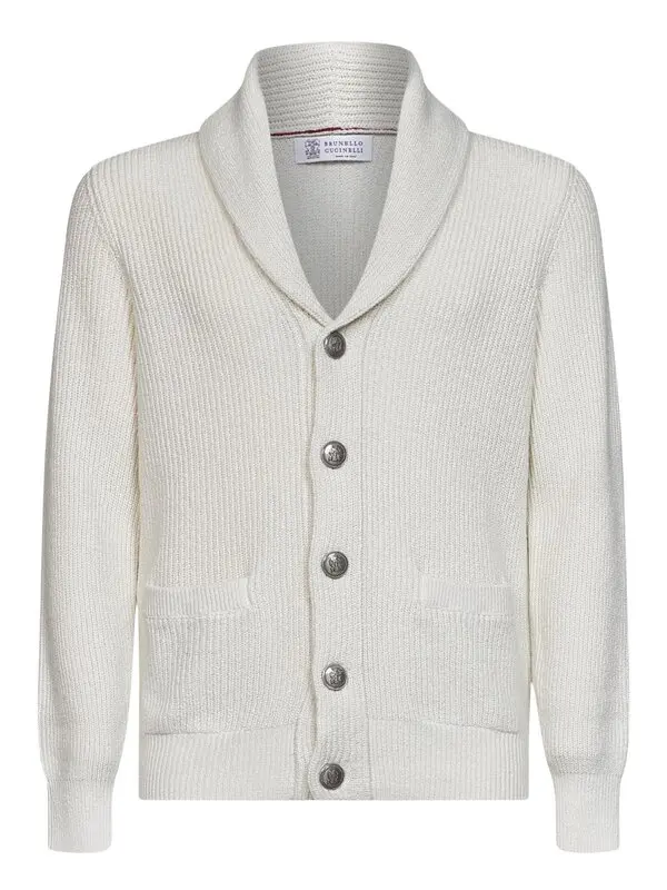 Brunello Cucinelli Shawl Collar Button Cardigan - Identification