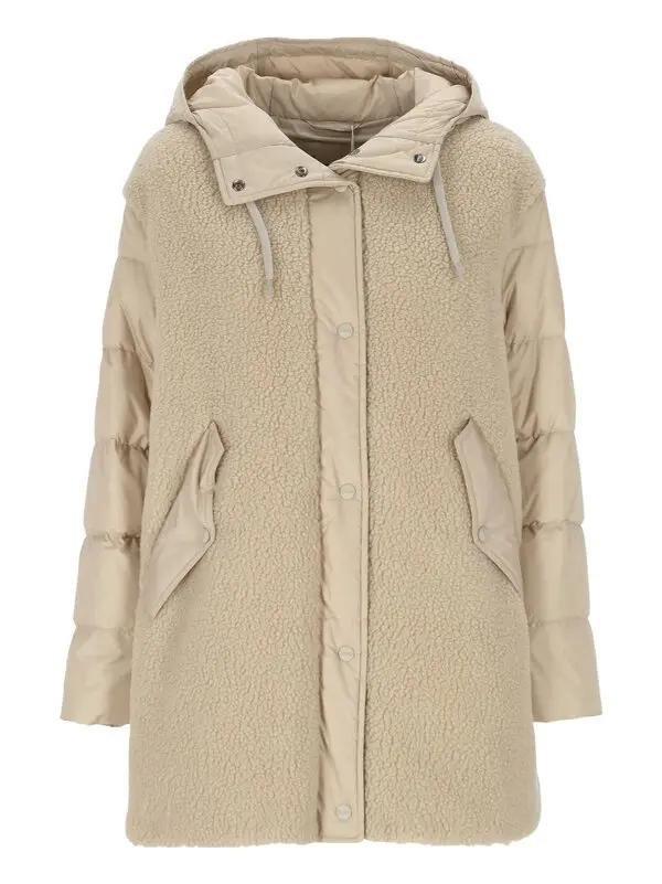 Herno Quilted Panel Hooded Coat - No