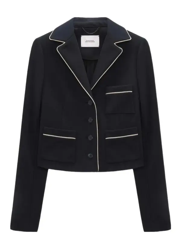 Dorothee Schumacher Long Sleeve Notched Lapel Blazer - Deep Navy