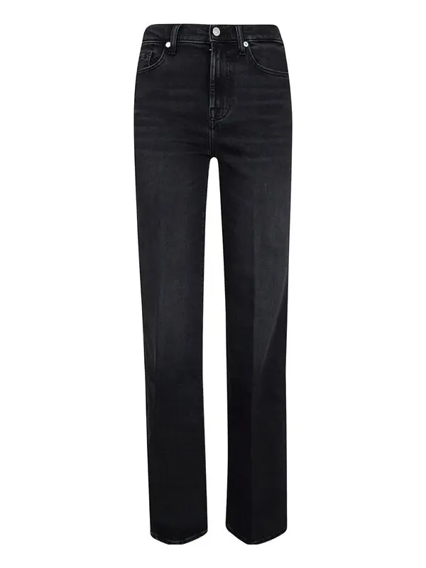 7 For All Mankind Belt Loop Jeans - Black