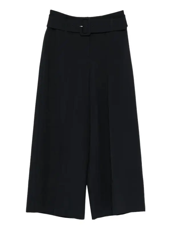 Dorothee Schumacher Belted Wide-leg Pants With Concealed Fastening - Blue