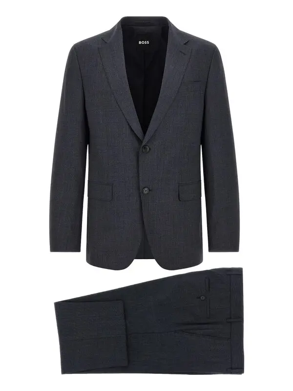 Hugo Boss Two-piece Set: Long-sleeved Blazer And Trousers - Blue