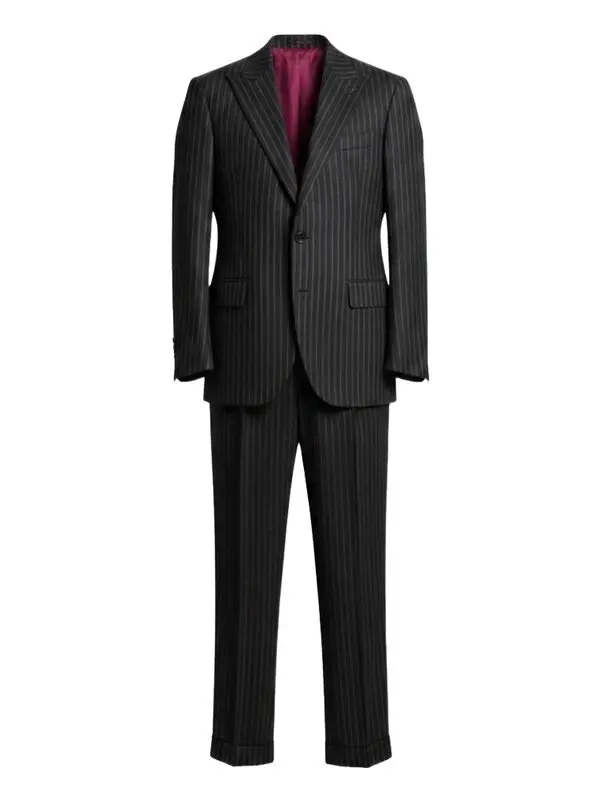 Brunello Cucinelli Striped Suit - Black