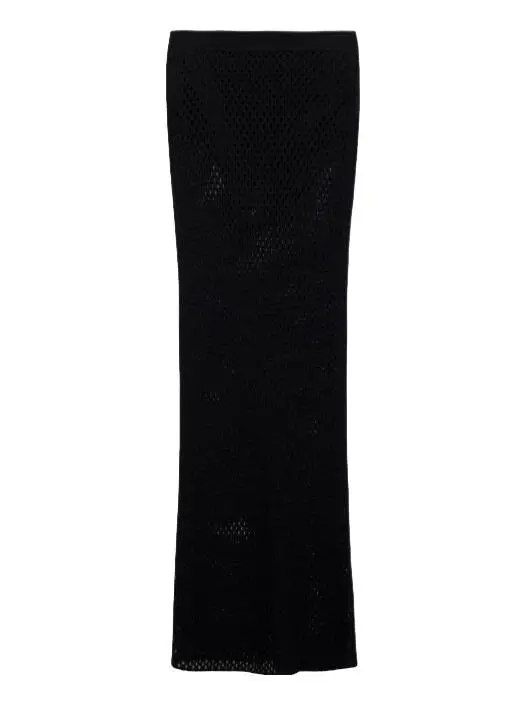 Simkhai Crochet Midi Skirt - Black