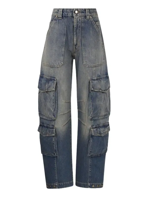 GOLDEN GOOSE Straight-leg Cargo Jeans - Gray