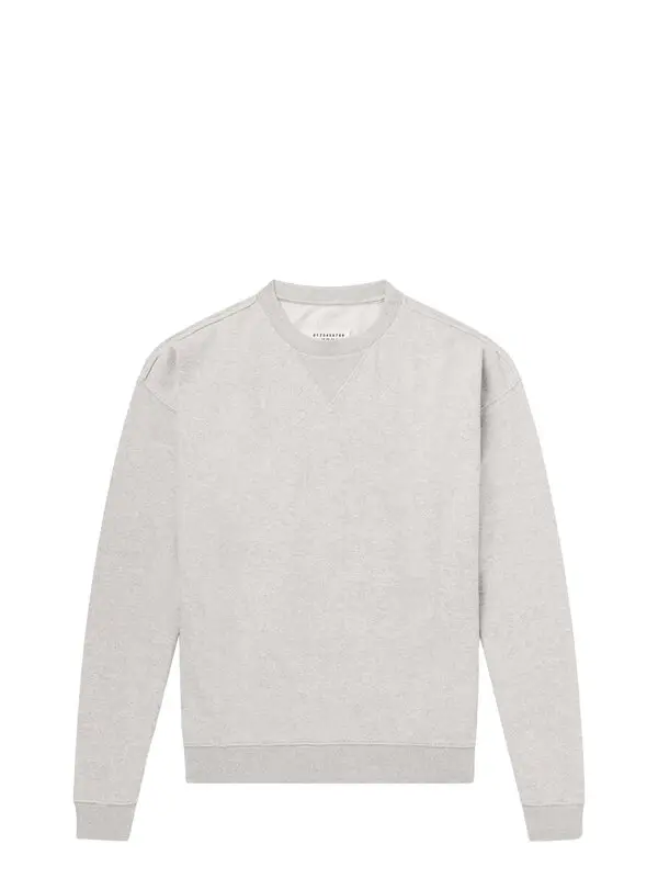 MAISON MARGIELA Double Layered Cotton-fleece Sweatshirt - Gray