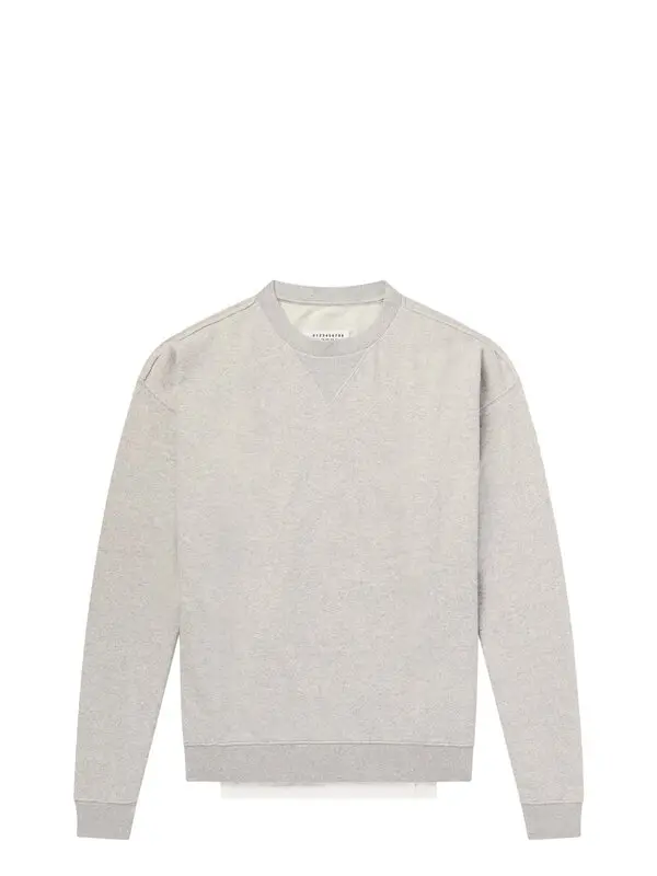 MAISON MARGIELA Double Layered Cotton-fleece Sweatshirt - Gray