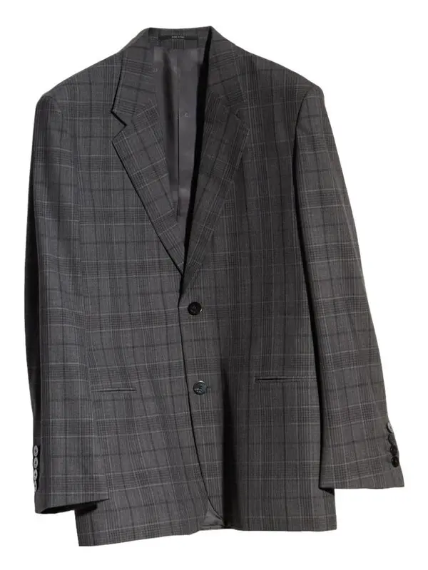 Gucci Checked Fine Wool Jacket - Gray/beige