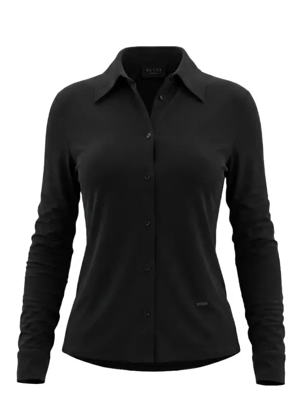 Gucci Lightweight Viscose Crêpe Jersey Shirt - Black