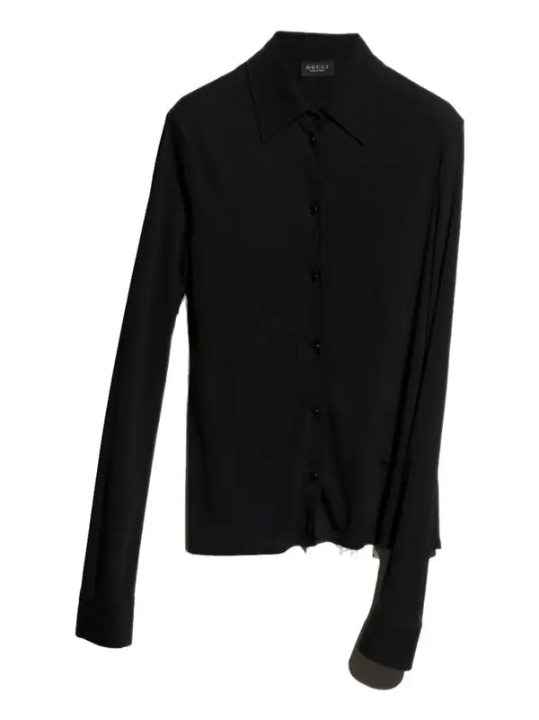 Gucci Lightweight Viscose Crêpe Jersey Shirt - Black
