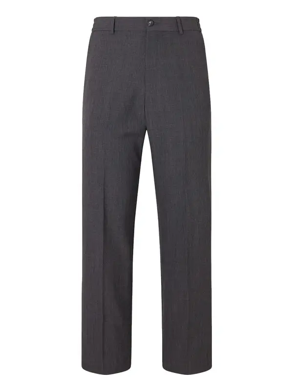 A.p.c. Dylan Straight-leg Grain De Poudre Trousers - Gray