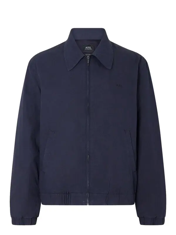 A.p.c. William Cotton-gabardine Blouson Jacket - Blue